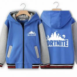 Fortnite LOGO Kids Soft Brushed Fleece Zip-Up Hooded Sweatshirt Hoodie ...