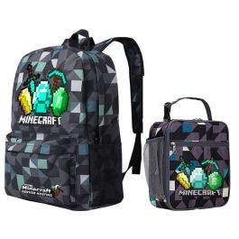Minecraft Backpack Diamonds Backpack for School Book bag Lunch box ...